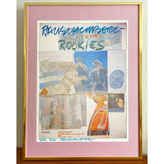 Framed Robert Rauschenberg Artist-Signed Exhibit Poster (Rare) | Chairish
