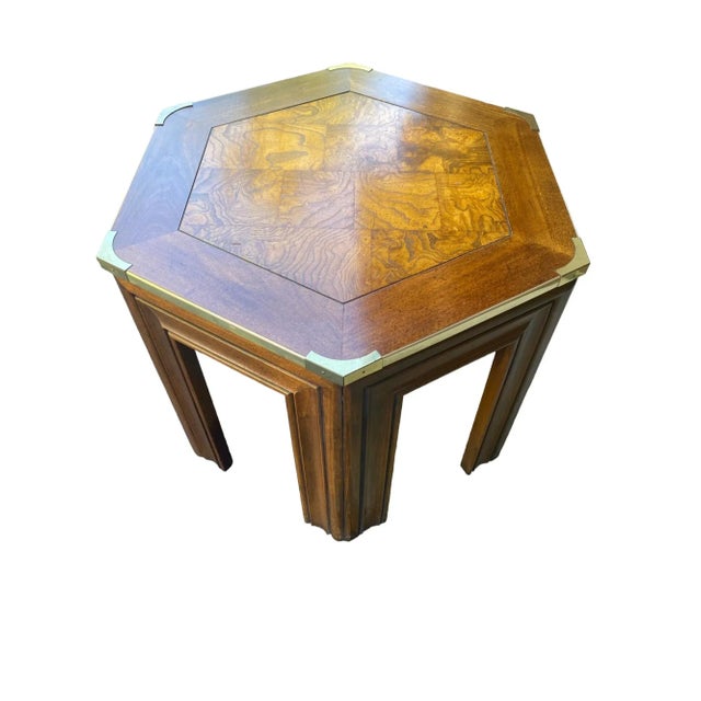 Hexagonal End Table | Chairish