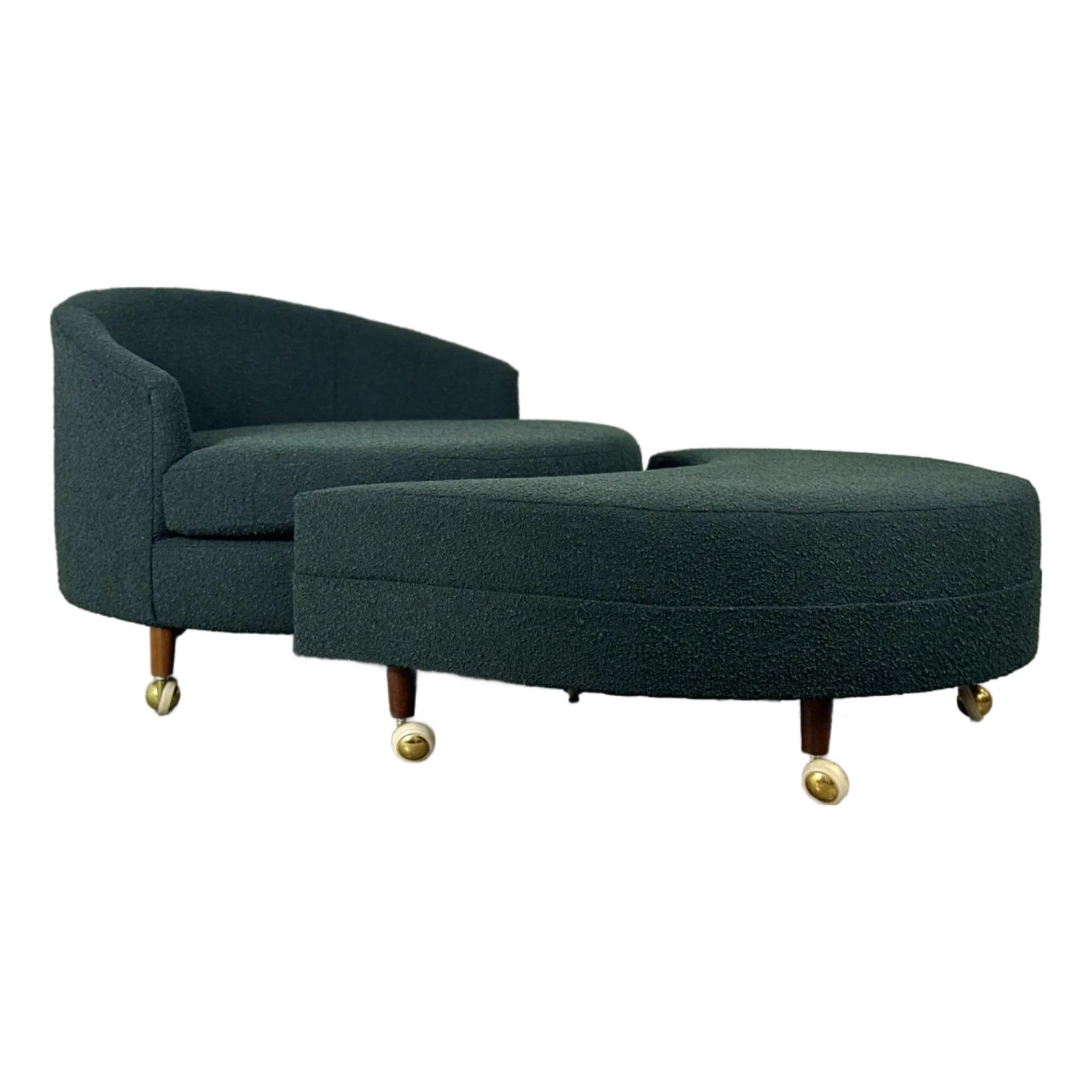 1960s Adrian Pearsall Tub Chair + Ottoman - Oversized Mid Century ...