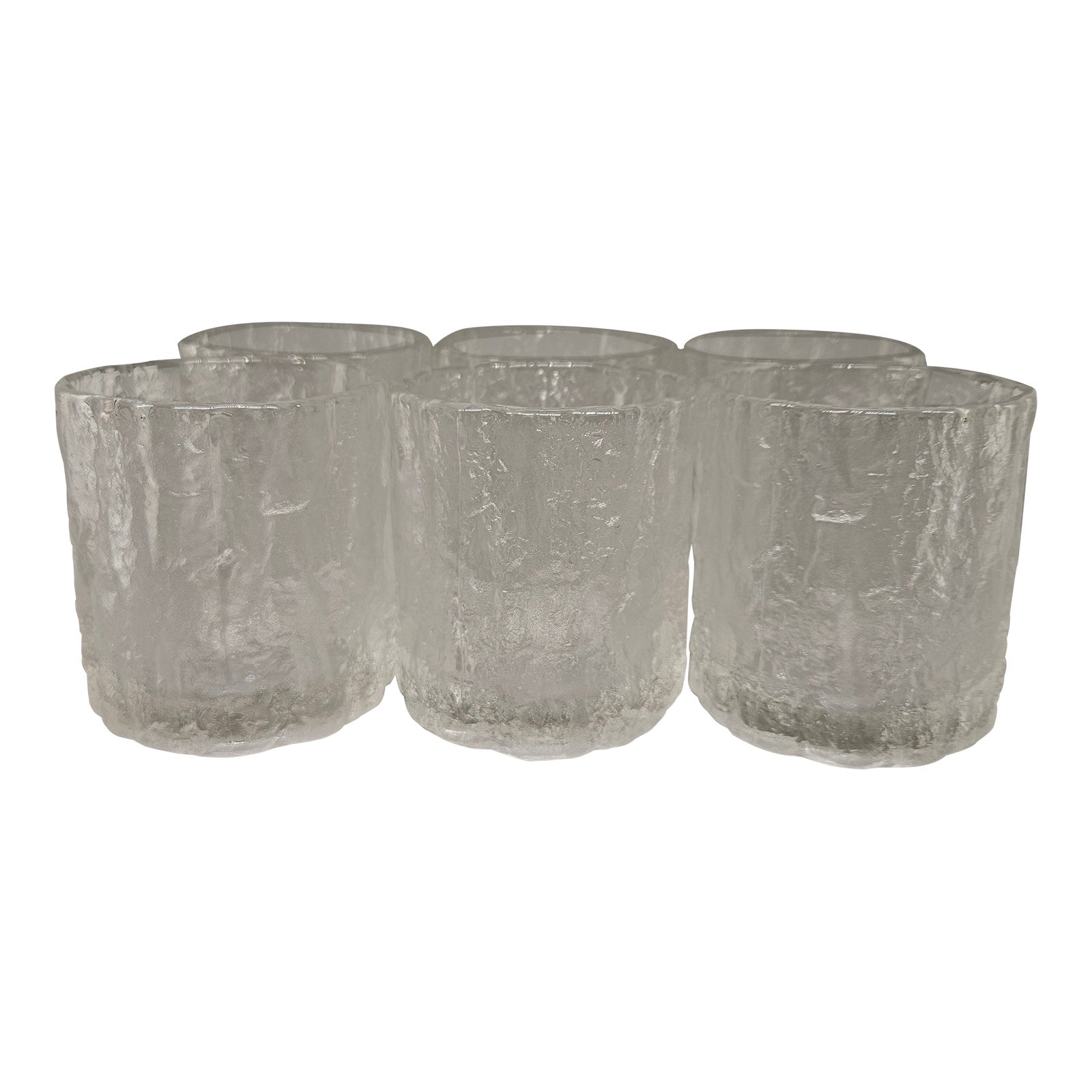 Reserved Vintage Hoya Textured Glass Low Ball Cocktail Glasses Set of ...