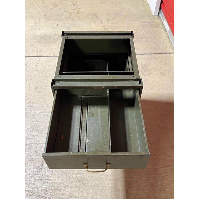 1940s Industrial Stackable Metal File Drawers / File Cabinet | Chairish