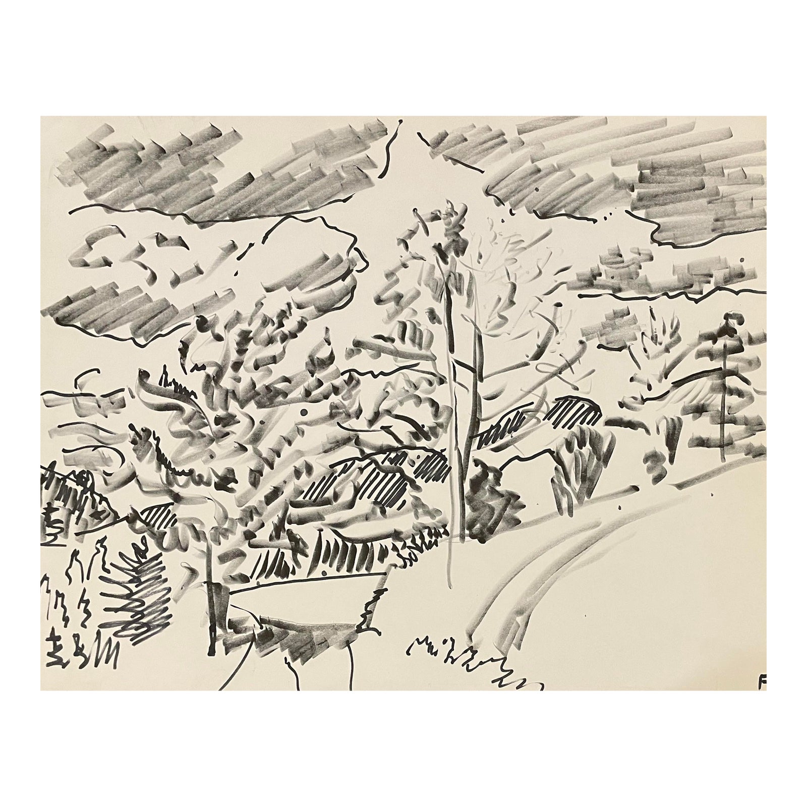 1960s Frank Wallace Craftsbury Vermont Landscape | Chairish