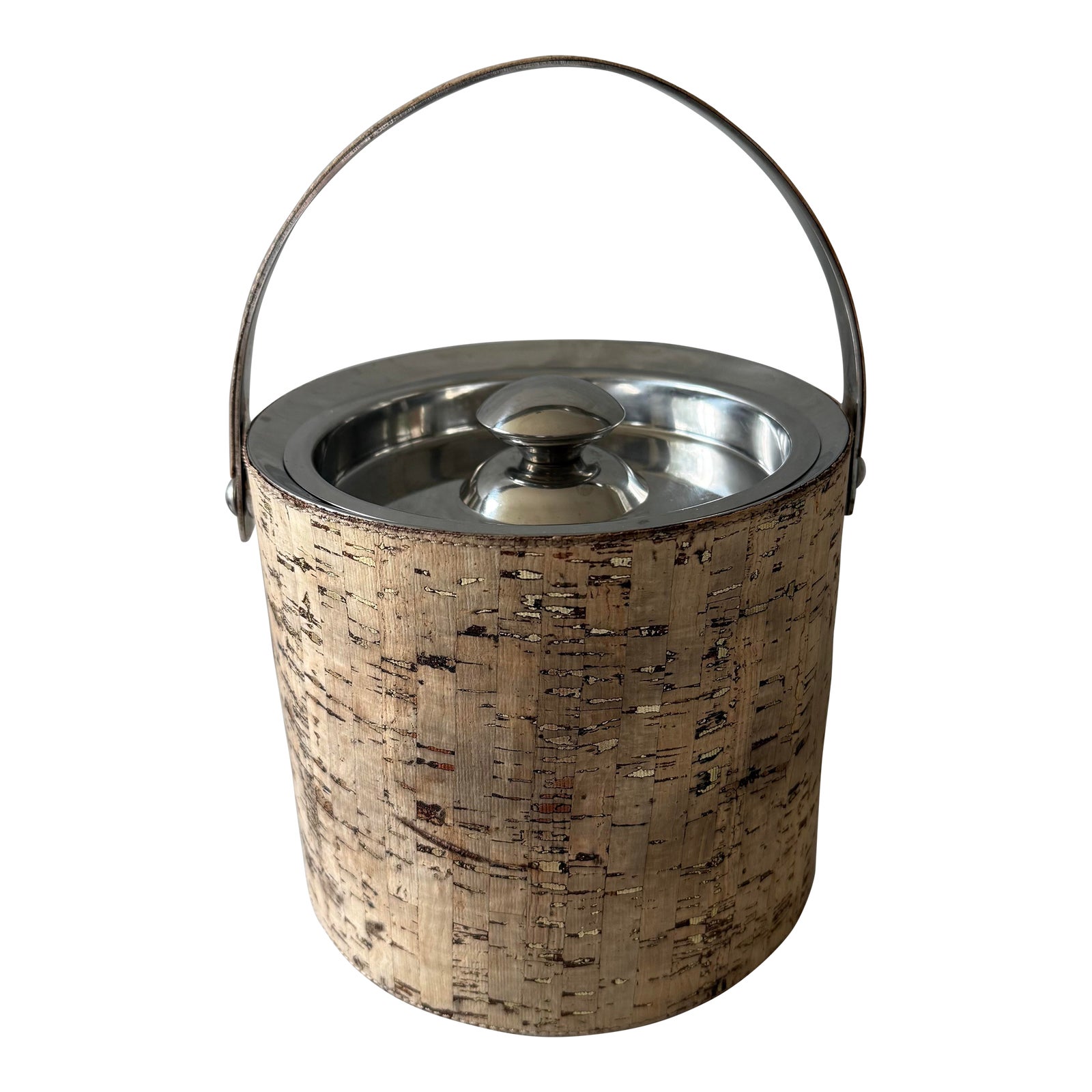 Vintage Kim Seybert Cork Ice Bucket | Chairish