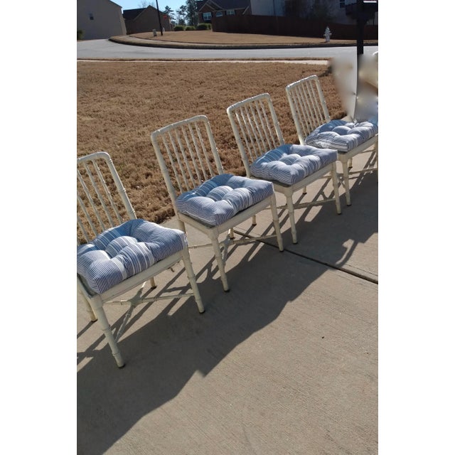 1970s Vintage Hibriten Bernhardt Bamboo Set Four Bamboo Chairs Quality ...