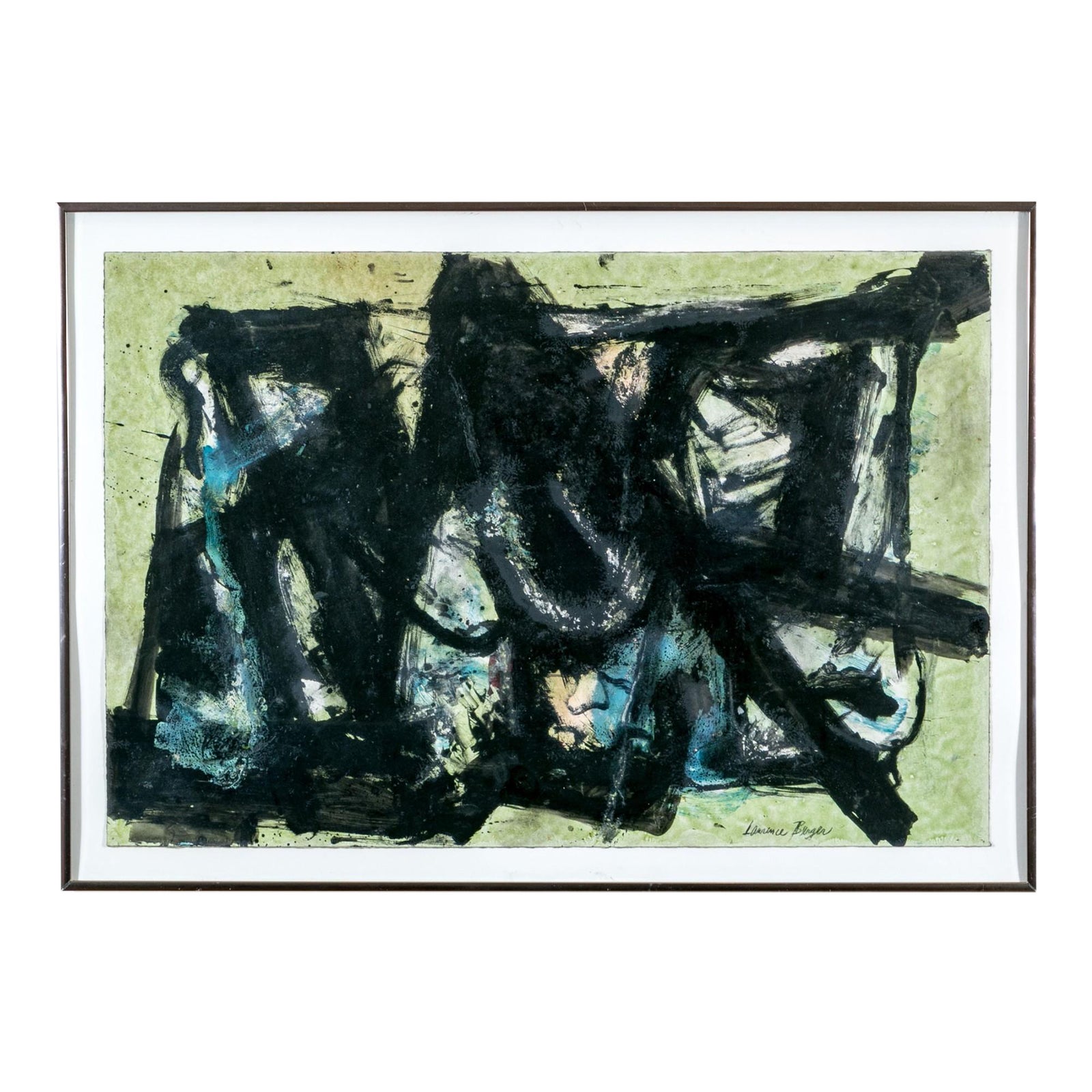 Lawrence Berger (New York, 1923-2024) "Untitled" Abstract, Watercolor ...