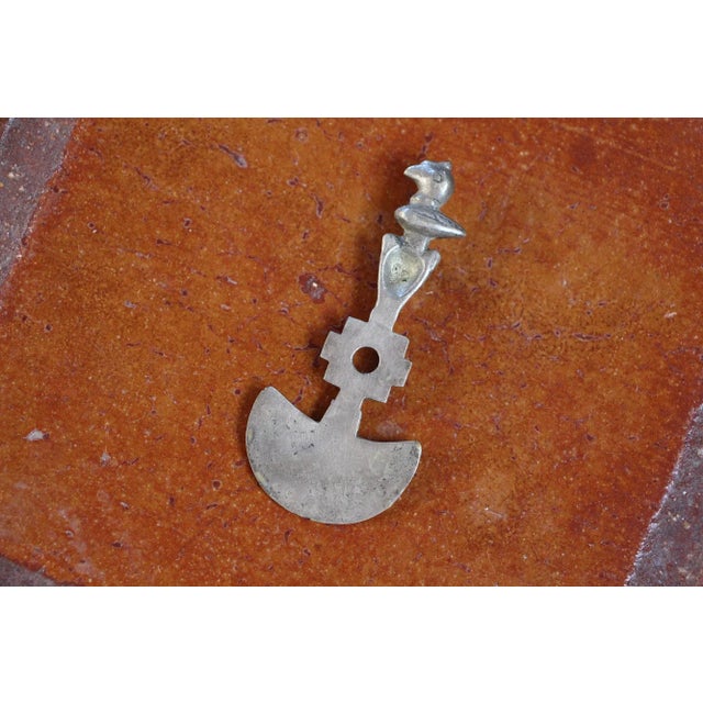 Antique 19th Century Silver Inca Tumi Ceremonial Knife With Figural ...