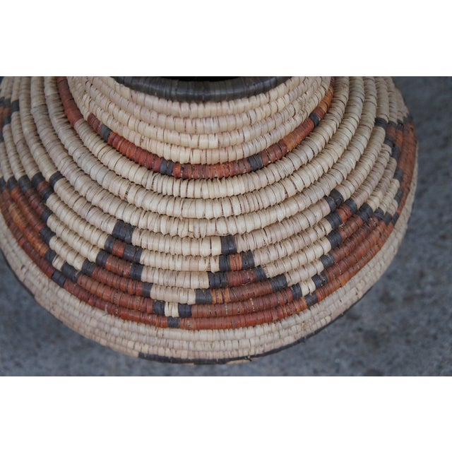 Mid 20th Century Hand Woven Decorative Southwestern Wicker Basket ...