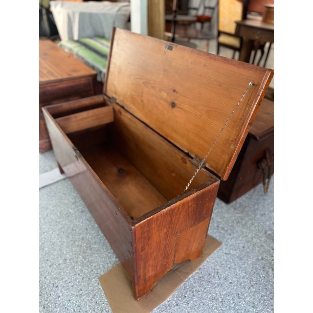 Antique Primitive Pine Trunk,circa 1850 | Chairish