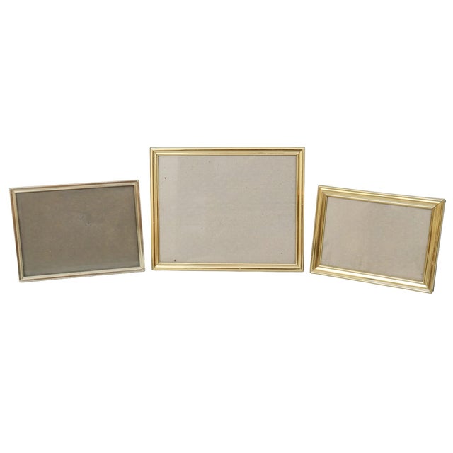 Matching Vintage Brass Photo Frames - Set of 3 | Chairish