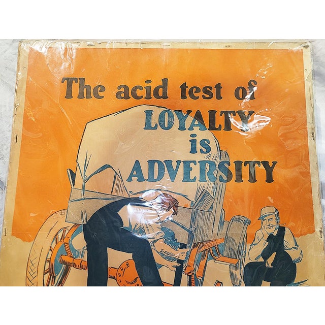 Original 1928 Large Bill Jones Motivational Poster | Chairish