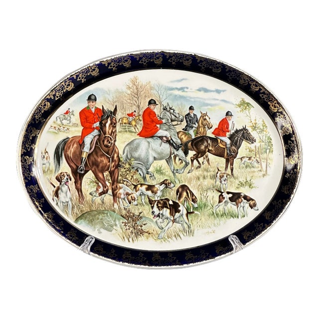 1960s Cobalt Blue Weatherby Hanley England Royal Falcon Ware Oval ...