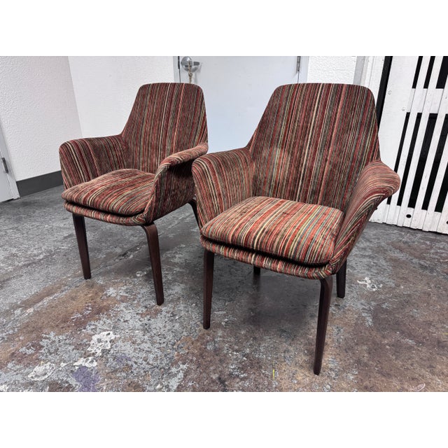 Minotti York Missoni Fabric Arm Chairs, a Pair | Chairish