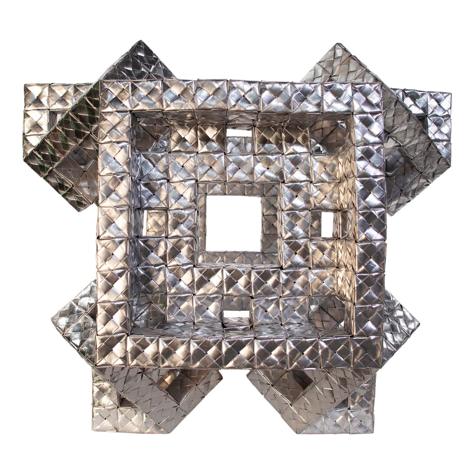 Origami Mirrored Symmetry Reflection Sculpture | Chairish