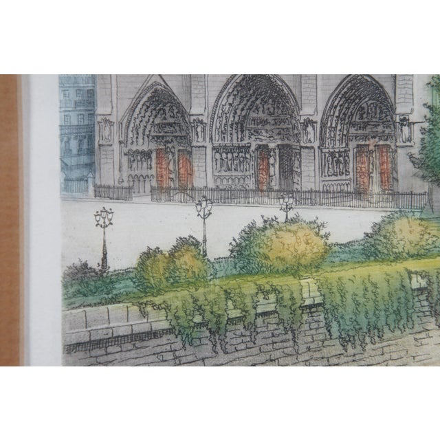 Vintage Victor Valery Signed Notre Dame Reims Signed Etching France ...