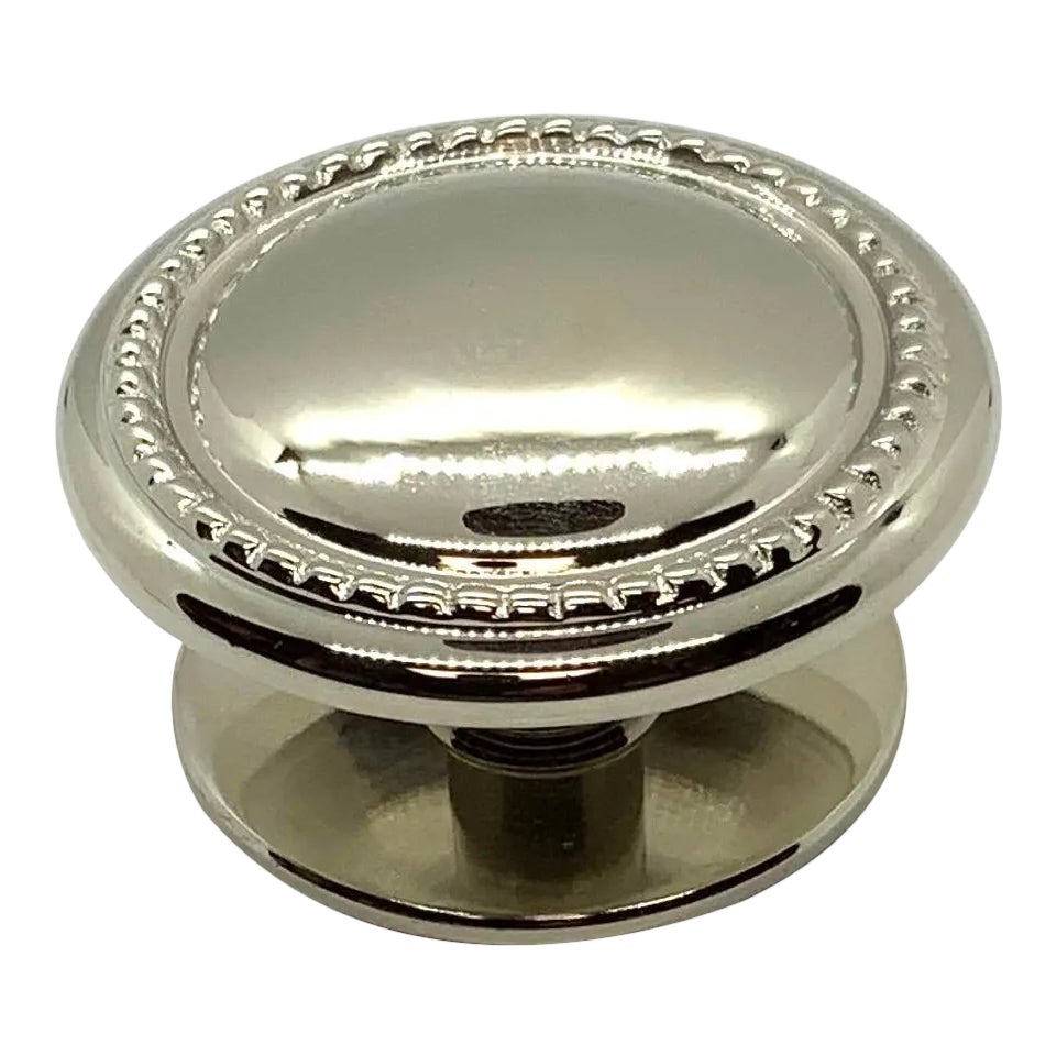 Baker Shield Pull With Back Plate in Polished Nickel | Chairish