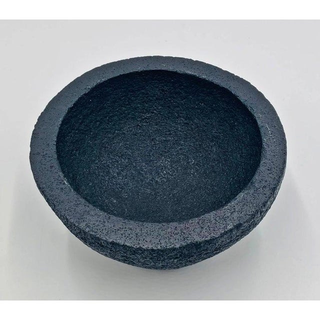 1980s Emilia Castillo Silver Bowl With Volcanic Rock Base & Spoon ...