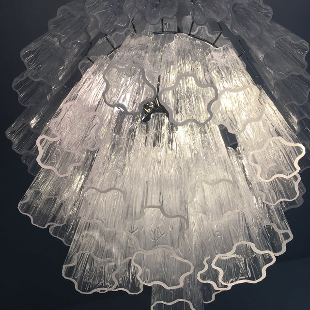 Italian Double Sputnik Murano Glass "Tronchi" Chandelier | Chairish
