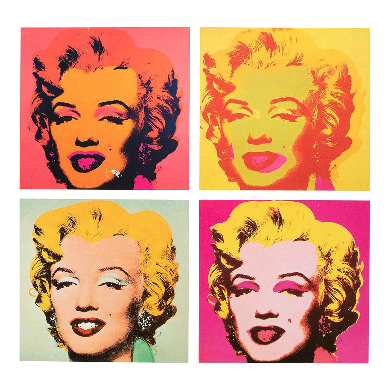 1989 After Andy Warhol "Four Marilyns, 1964 and 1967" Print Book Cover | Chairish