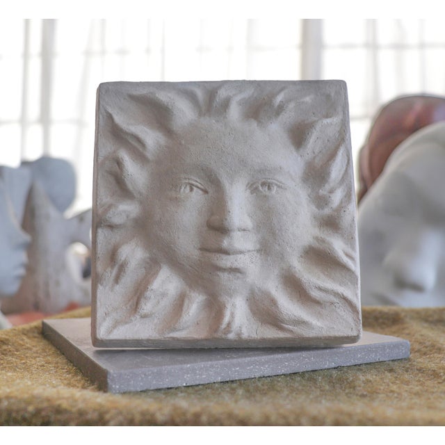 Smiling Sun Tile 20th Century Sculpture | Chairish