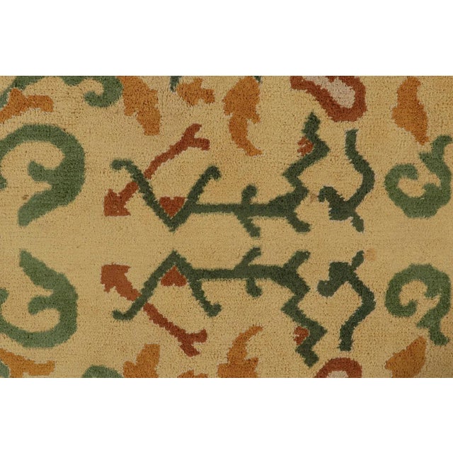 Vintage Spanish Rug in Gold, With Geometric Patterns, From Rug & Kilim ...