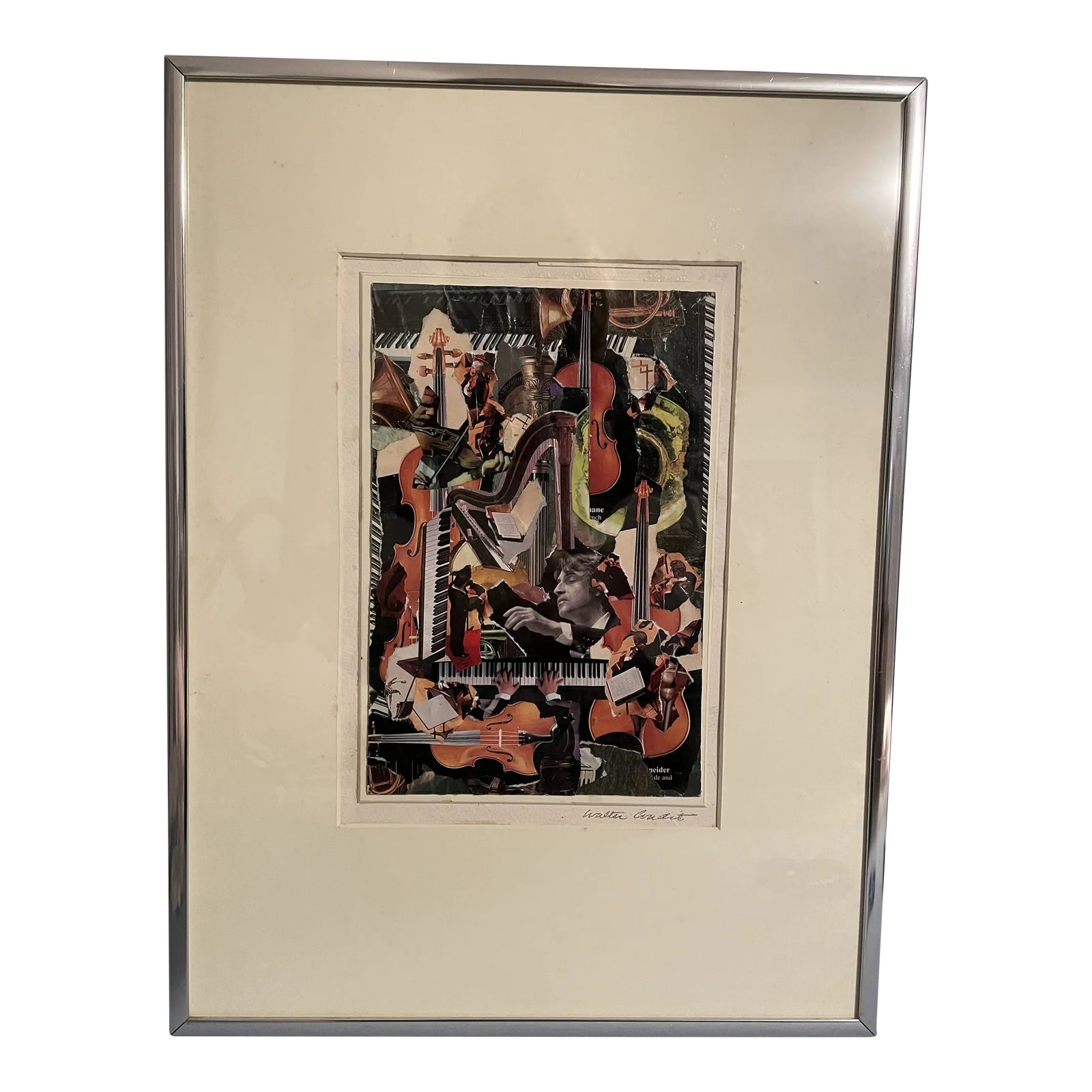 The Orchestra: Original Signed Collage by Walter Dodd Condit | Chairish