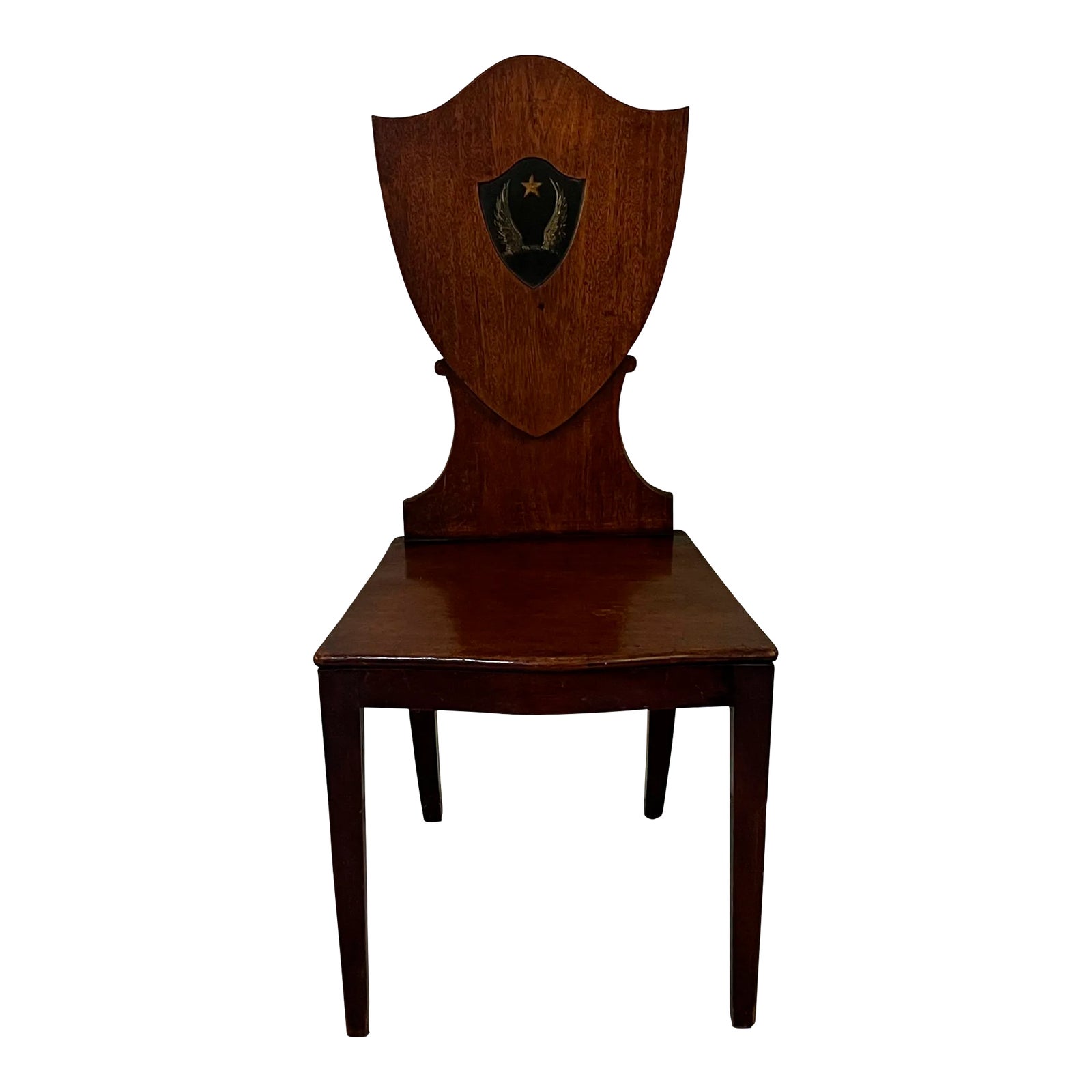 Antique Early 19th Century George III Shield Back Mahogany Hall Chair ...