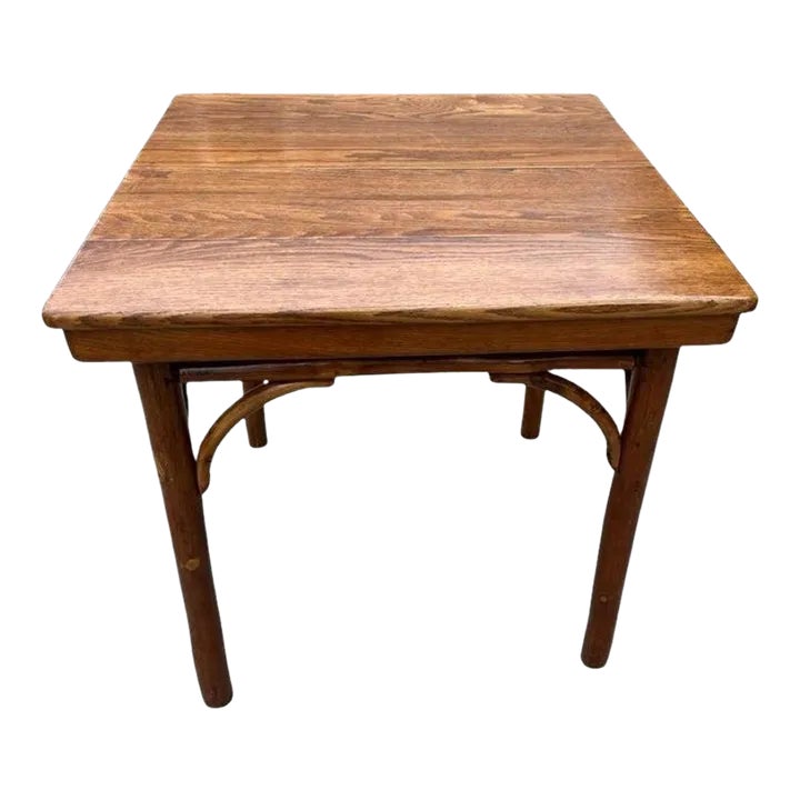 Old Hickorry Square Gaming or Dining Table | Chairish
