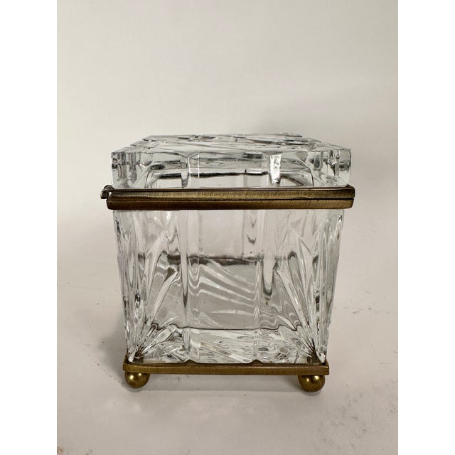 Vintage Molded Glass Casket Box | Chairish