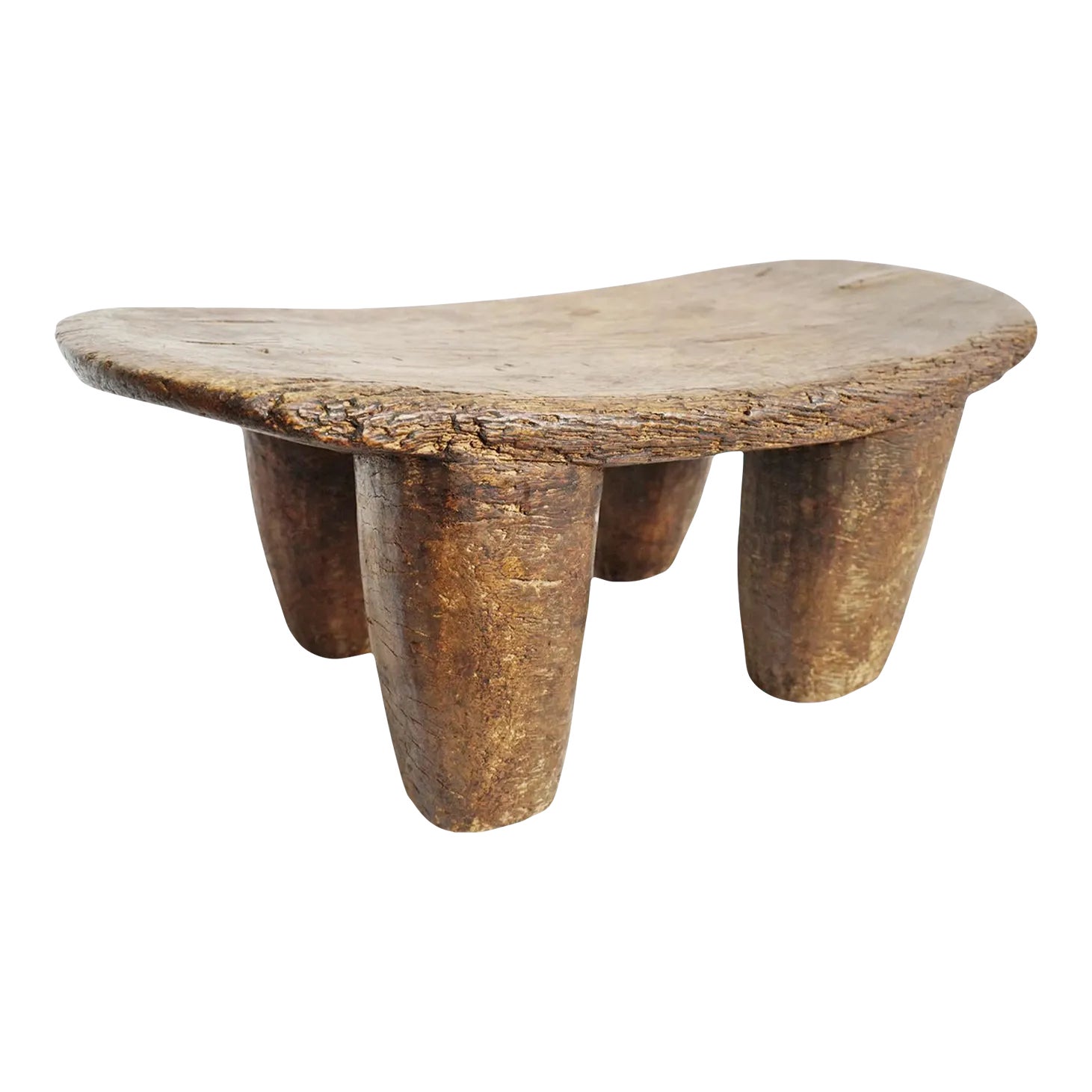 Vintage Lobi Wood Stool | Chairish