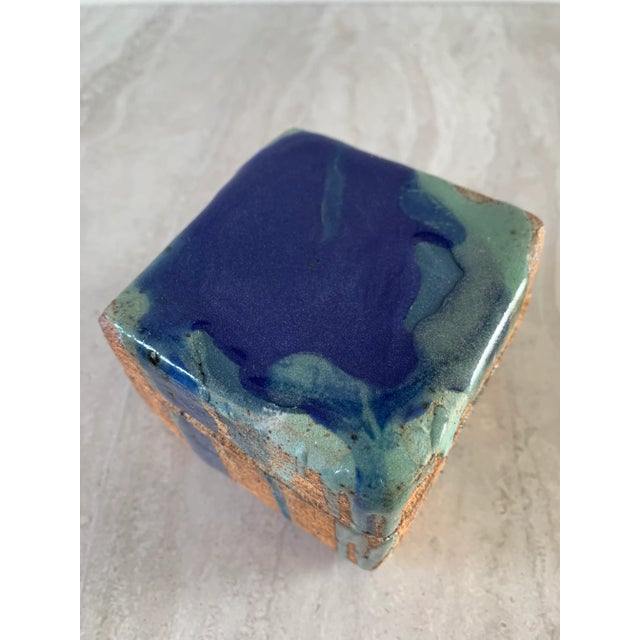 Studio Ceramic Stoneware Drip Glaze Box | Chairish