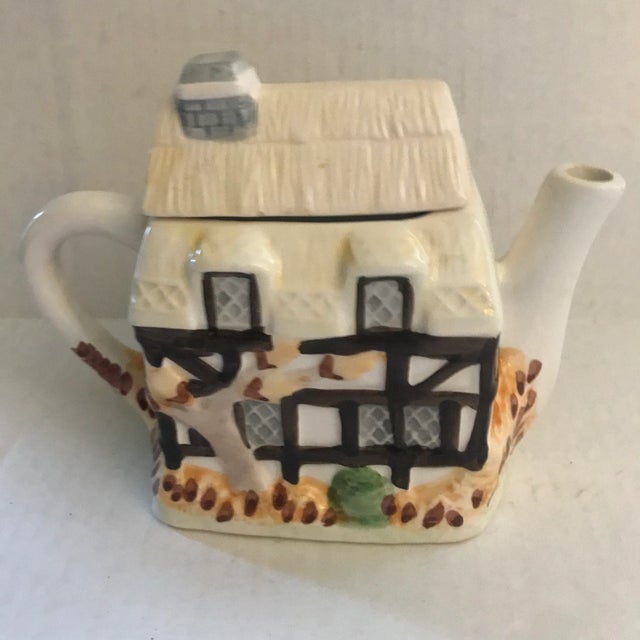 Glazed Porcelain Tea Pot House | Chairish