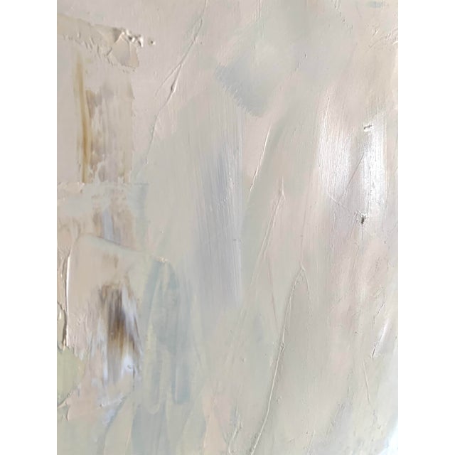 White Oil Abstract Original Painting on Canvas | Chairish