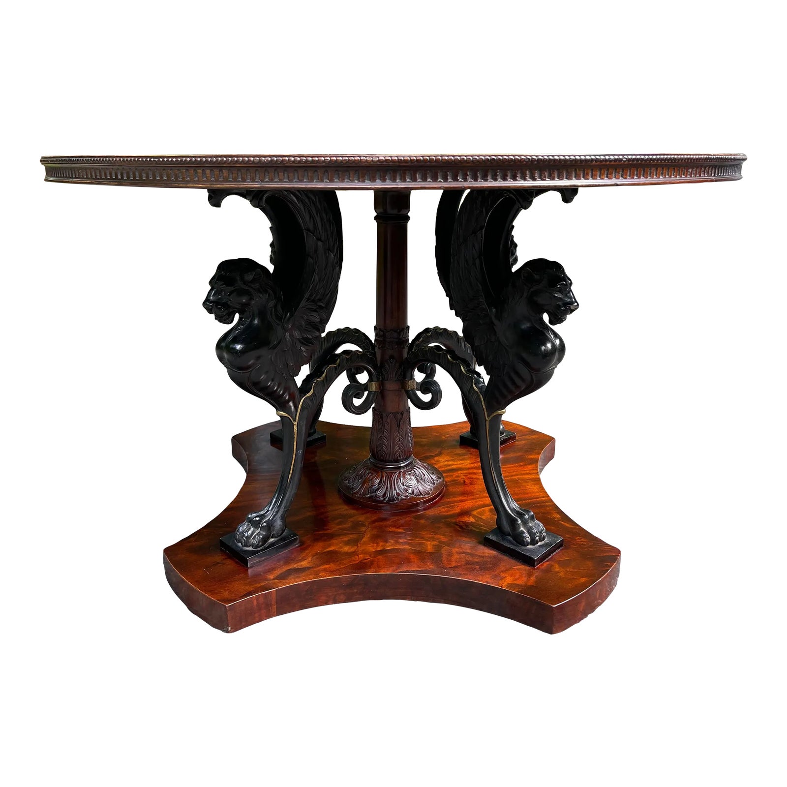 Late 19th Century Neoclassical Griffin Console Table | Chairish