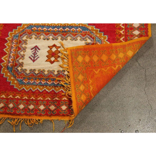 Vintage Moroccan Orange Tribal Rug | Chairish