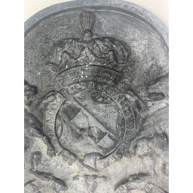 Victorian Cast Metal Fireback Plaque | Chairish