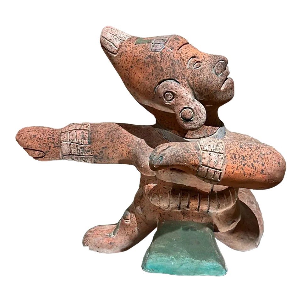 Artwork Mex Indian Intricate Pottery Figurine Sculpture | Chairish