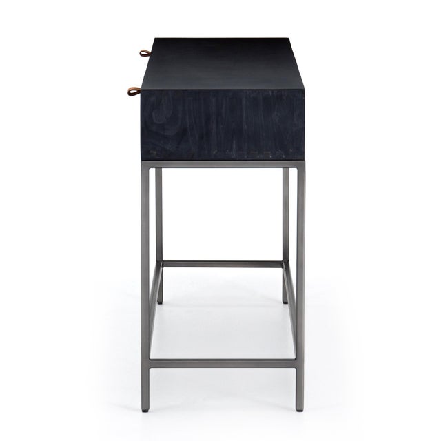 Four Hands Trey Console Table, Black Wash Poplar | Chairish