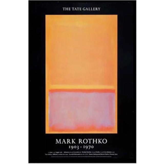 1987 Original Mark Rothko Tate Gallery Exhibition Poster London | Chairish