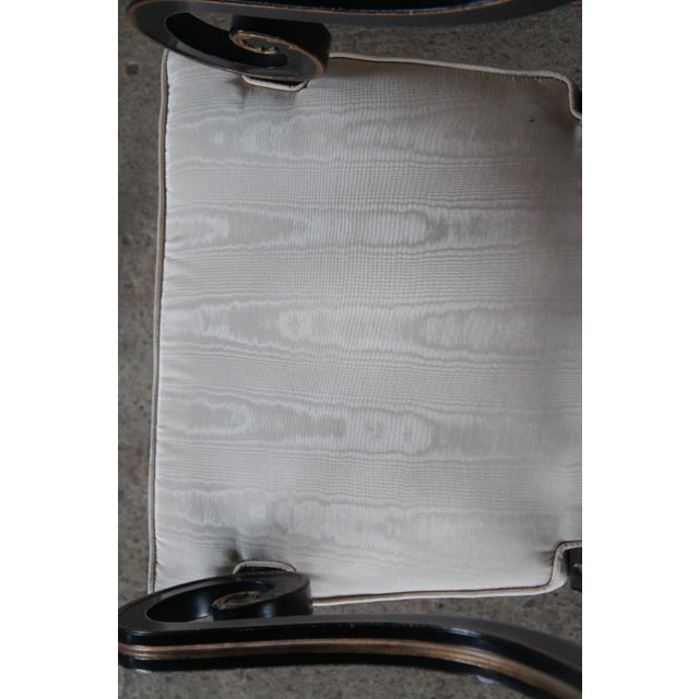 Mid 20th Century English Regency Caned Riddle Back Ebonized Black ...