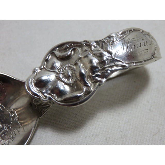 1910s Antique Sterling Silver Little Bo Peep Baby Spoon | Chairish