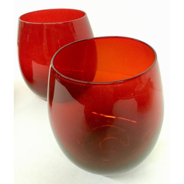 Vintage Rolly Polly Crystal Glasses Set Of 3 Chairish