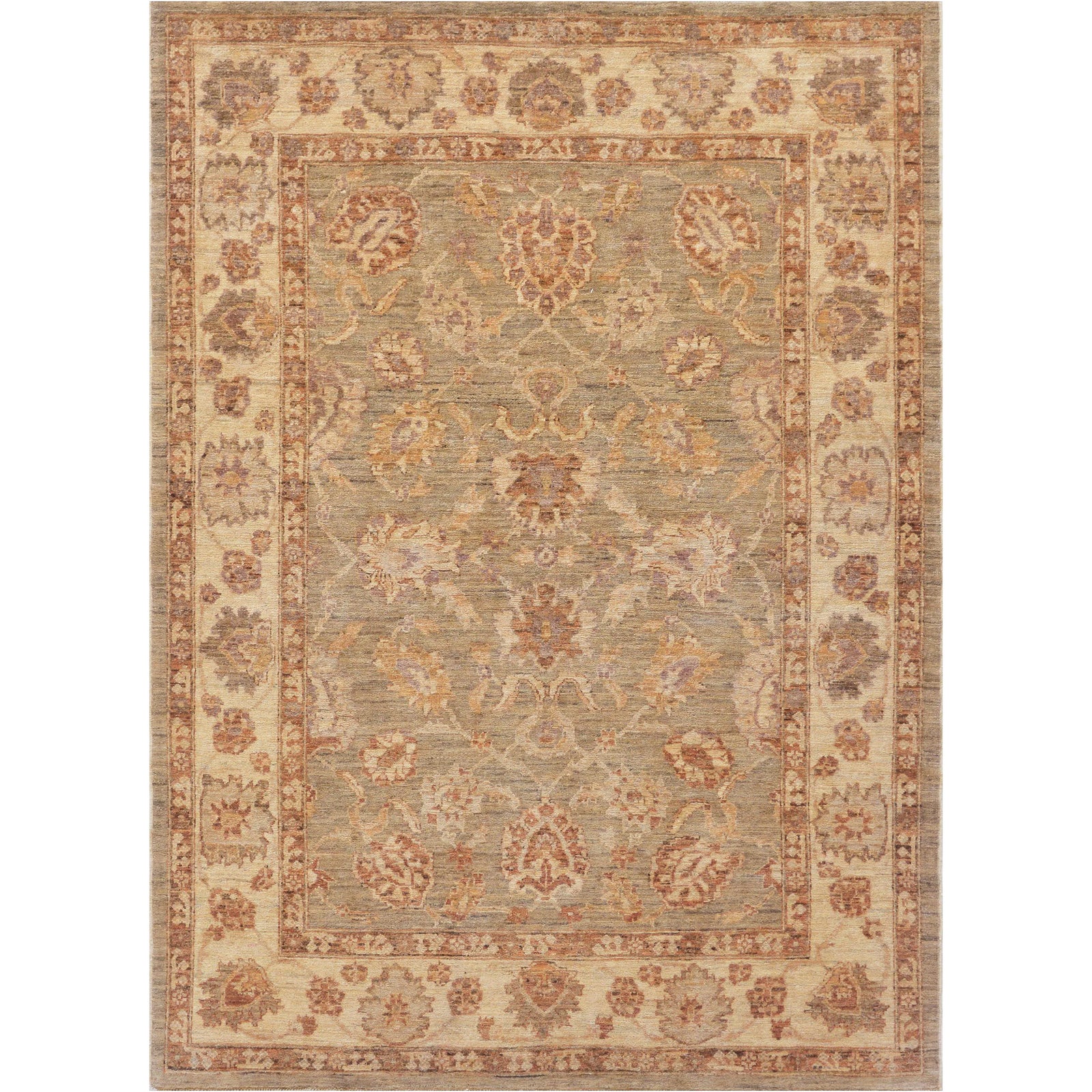 Mansour Handmade Agra Rug | Chairish