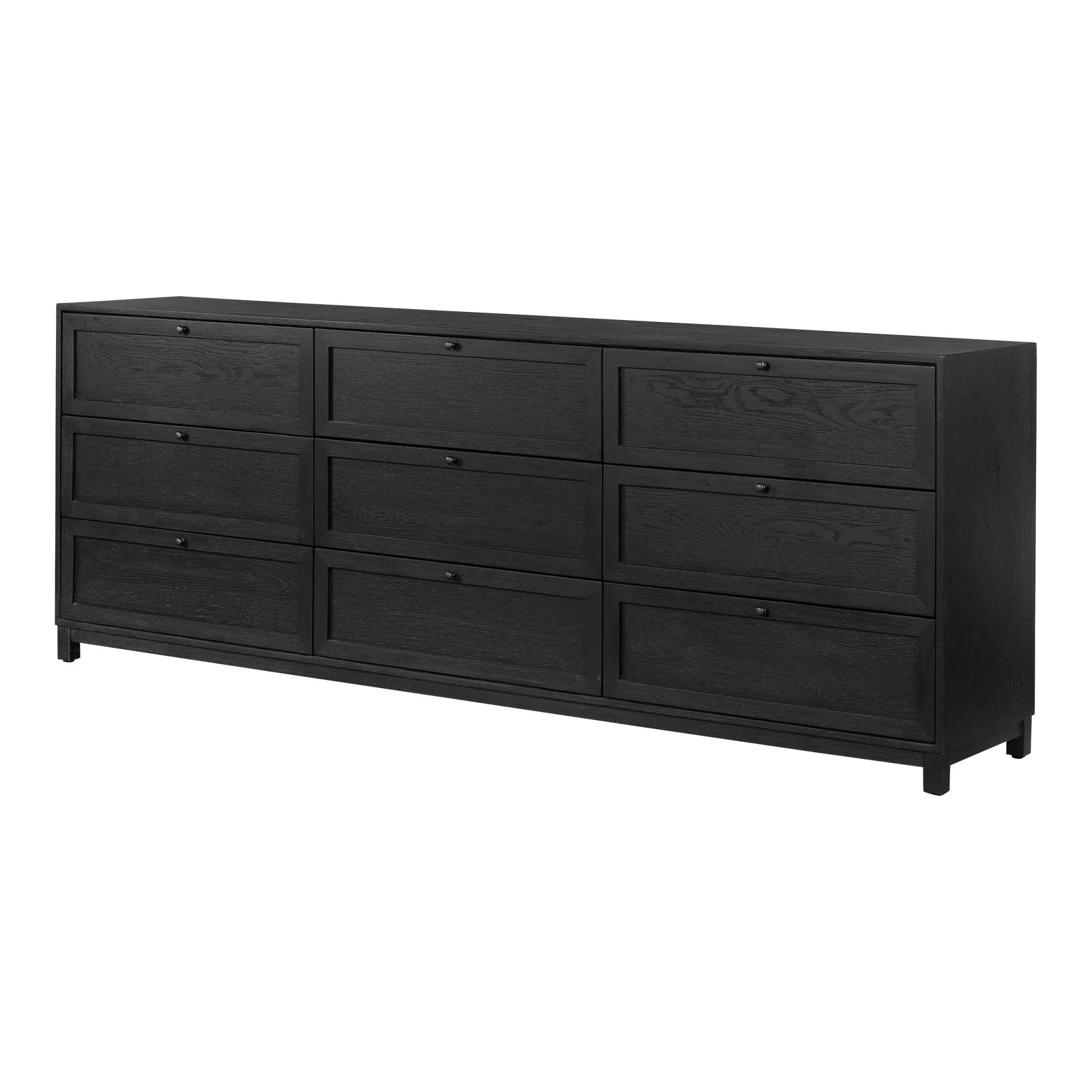 Millie 9 Drawer Dresser, Drifted Matte Black | Chairish