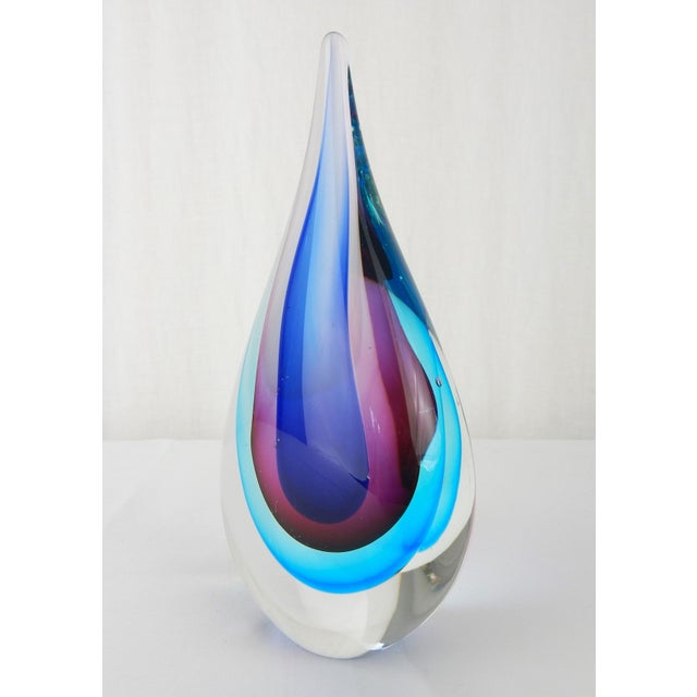 Mid-Century Teardrop Art Glass Figure Attributed to Flavio Poli | Chairish