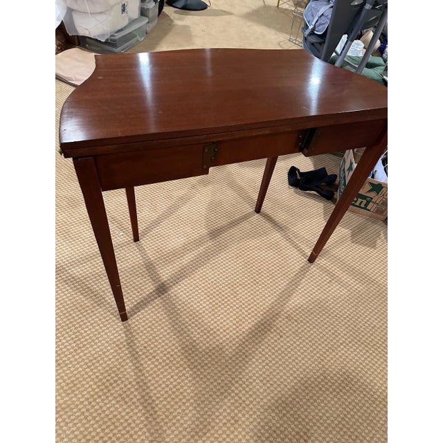 1990s Federal Style Gateleg Console Flip-Top Table | Chairish