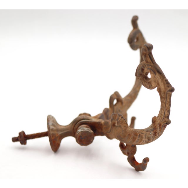 Antique Pair of Victorian Cast Iron Hall Tree Hooks | Chairish