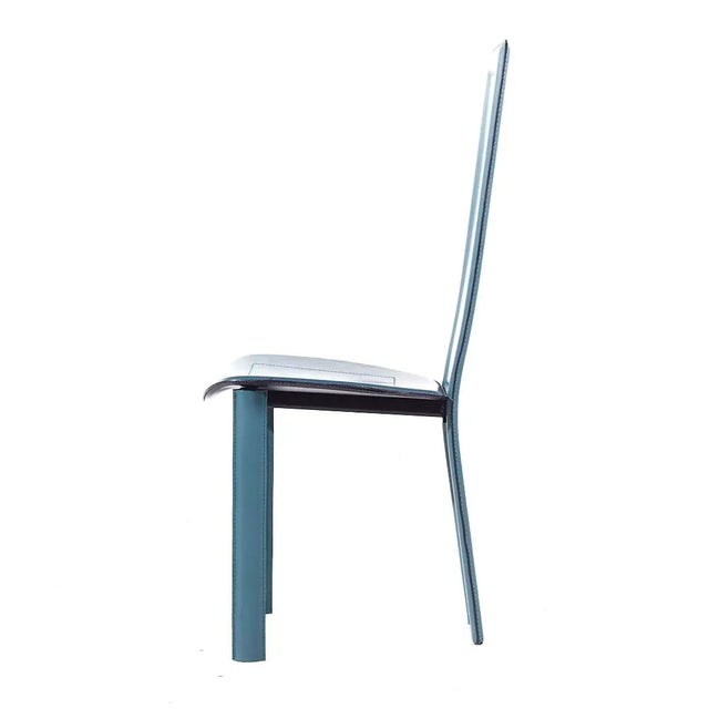 Quia Postmodern Italian Leather Dining Chairs - Set of 12 | Chairish