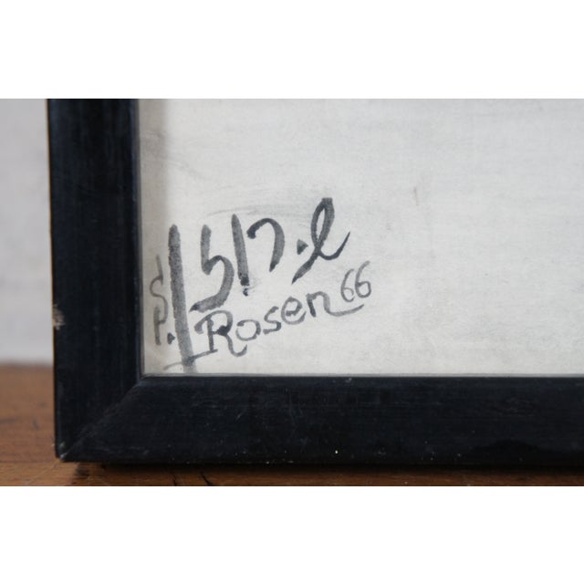 1966 Simon Rosen Israeli Judaica Jerusalem Cityscape Watercolor ...