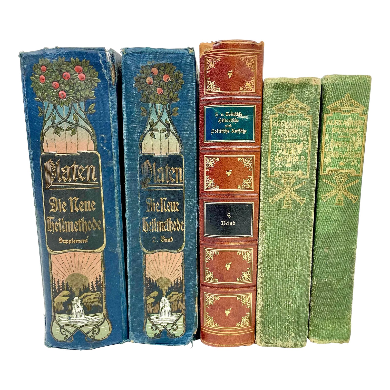 Antique German Decorative Books- a Set of 5 | Chairish