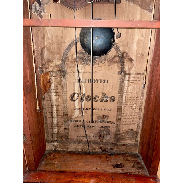 Early 1800s American Column Splat Clock by Burr & Chittenden | Chairish